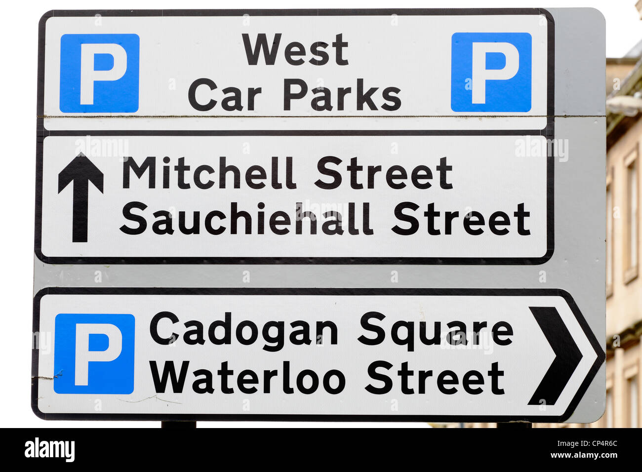 Glasgow road sign hi-res stock photography and images - Alamy