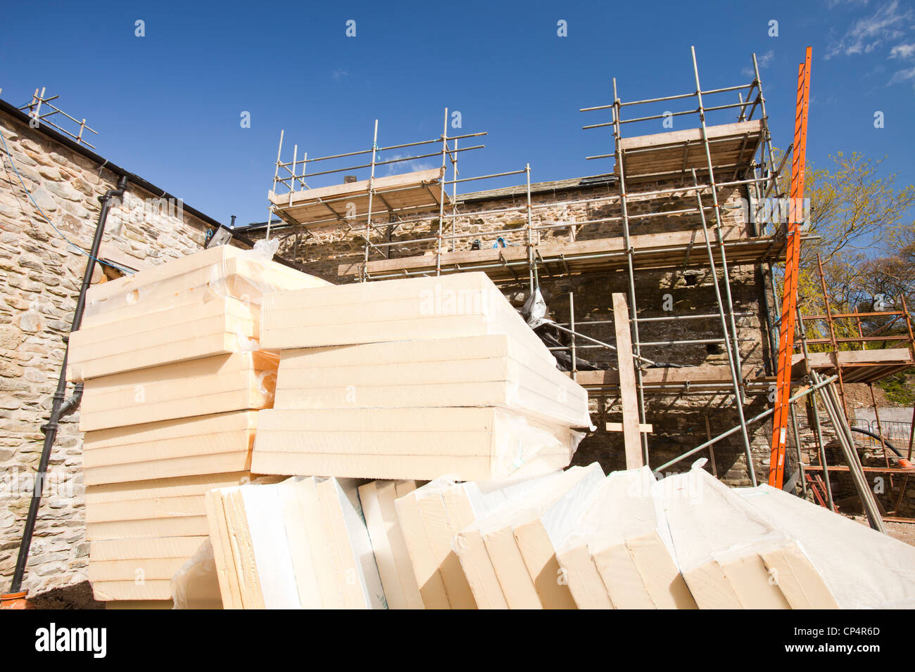 Thermal insulation blocks going into a passivhaus development near ...