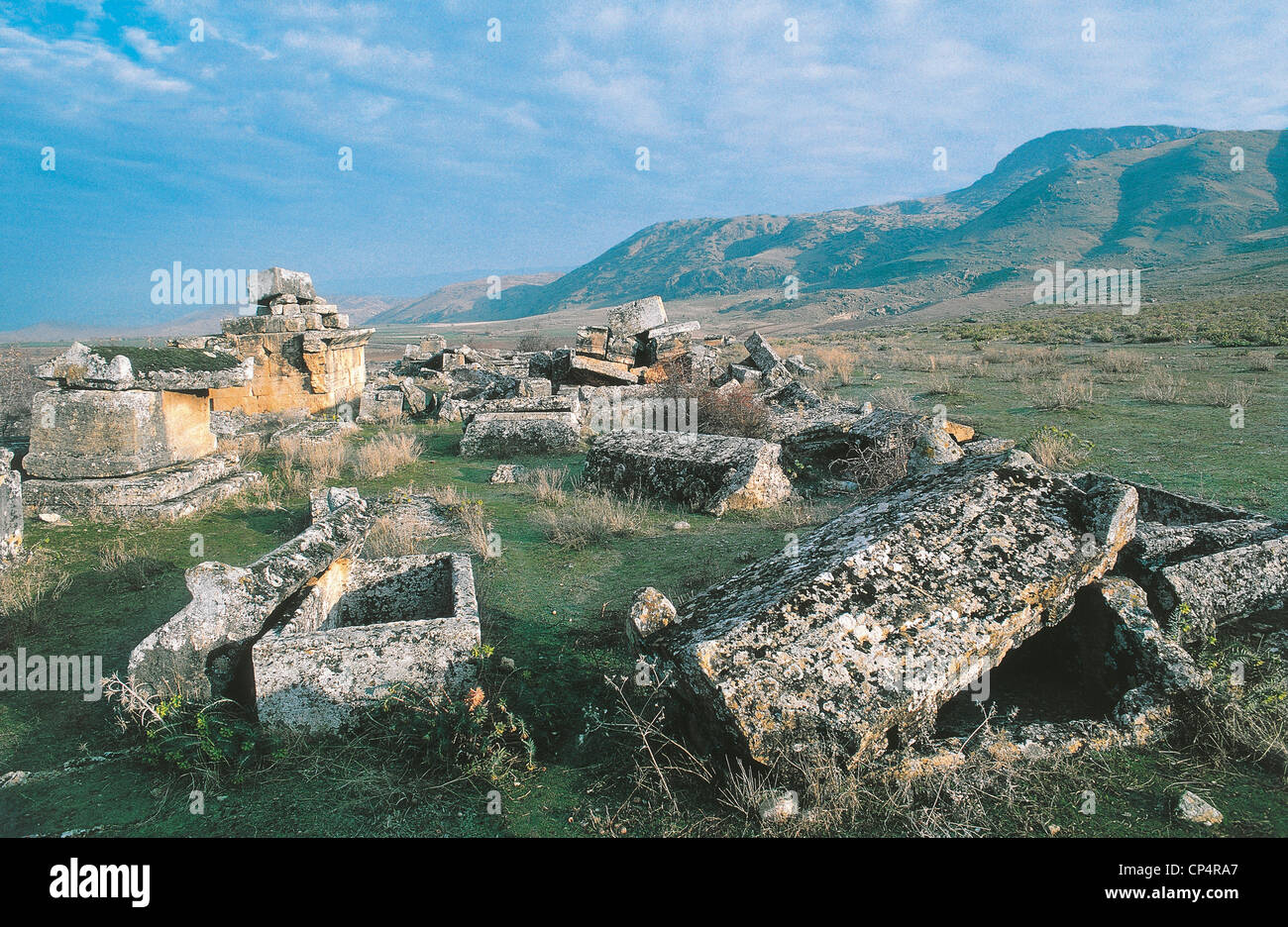 Turkey Pamukkale Necropolis Stock Photo - Alamy