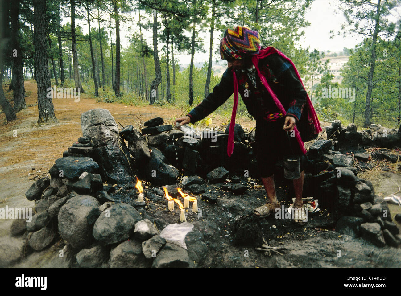 Guatemala - El Quiche - Around Chichicastenango - Sacrifice ritual ...