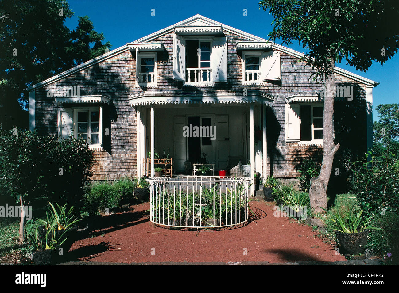 Reunion Creole House Stock Photo - Alamy