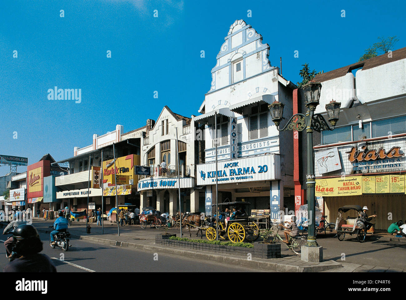 INDONESIA, island of Java. YOGYAKARTA, DUTCH STYLE BUILDINGS ON THE WAY ...