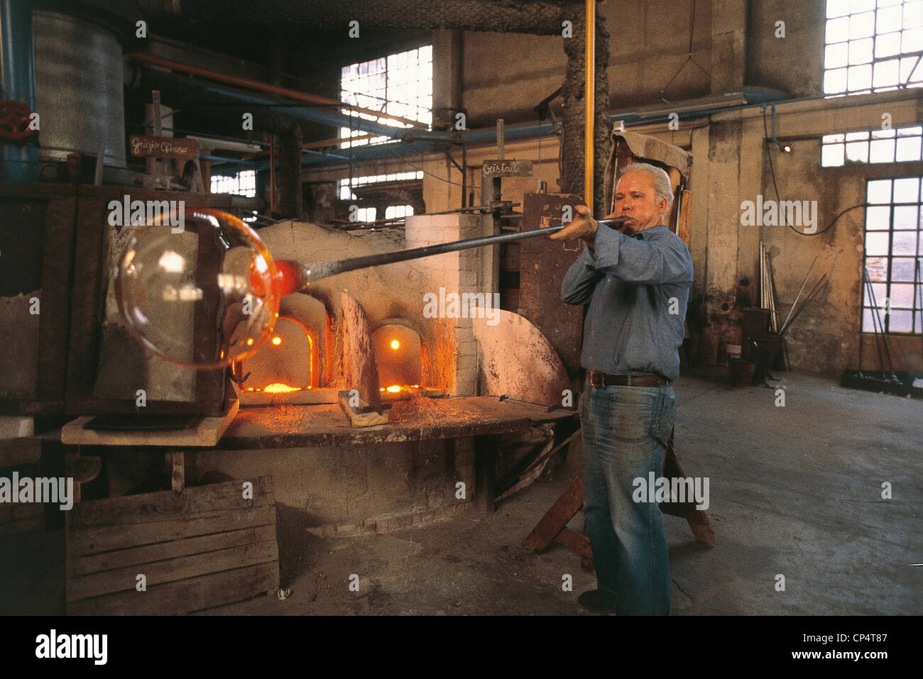 Murano Glass Blowing Veneto Crafts Stock Photo - Alamy