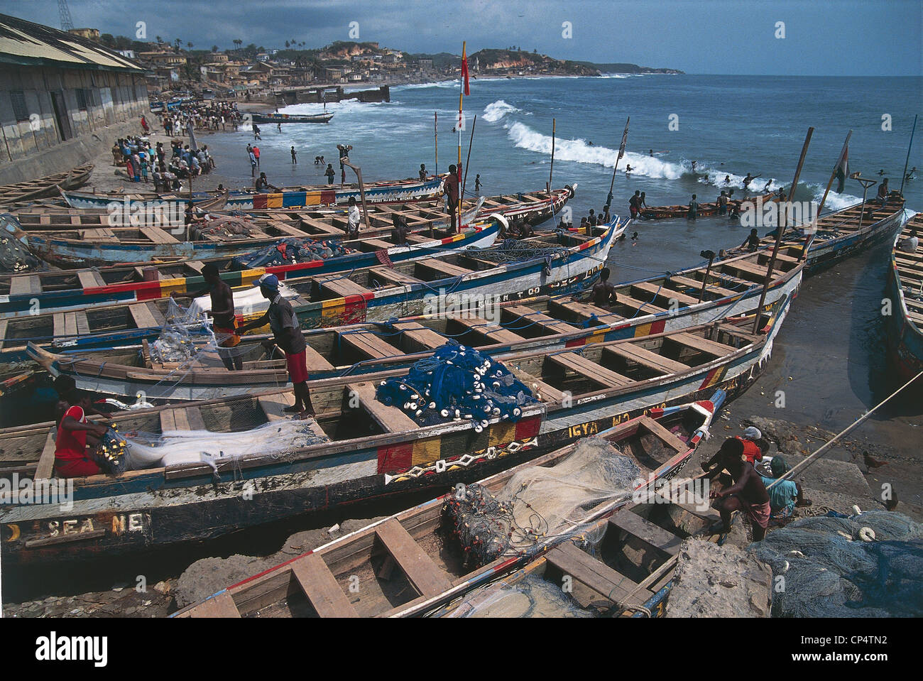 Ghana, Cape Coast, Port Of Fisheries Stock Photo - Alamy