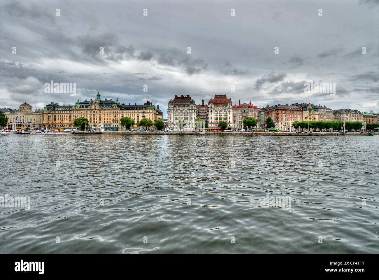 HDR picture of Stockholm, Sweden before the summer storm Stock Photo ...