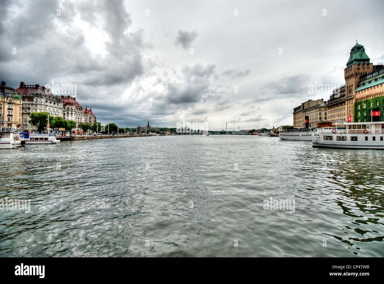 HDR picture of Stockholm, Sweden before the summer storm Stock Photo ...