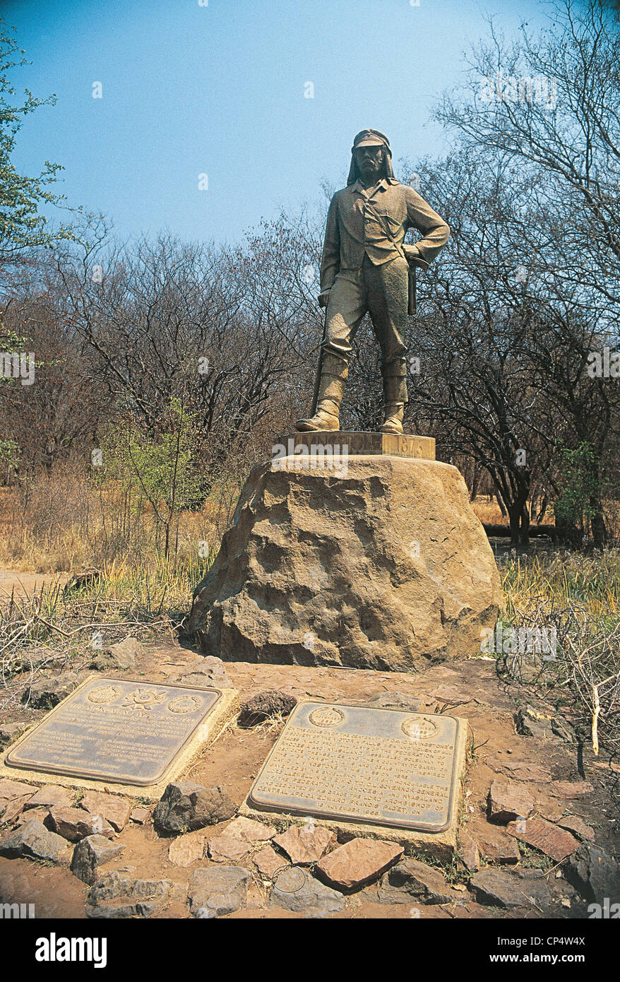 Zimbabwe - Monument to Livingstone near Victoria Falls Stock Photo - Alamy
