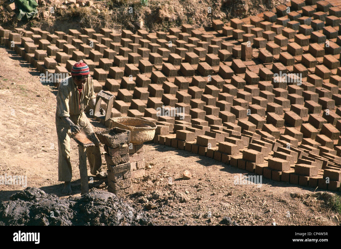Madagascar - Antananarivo Around - Manufacturer of handmade bricks ...