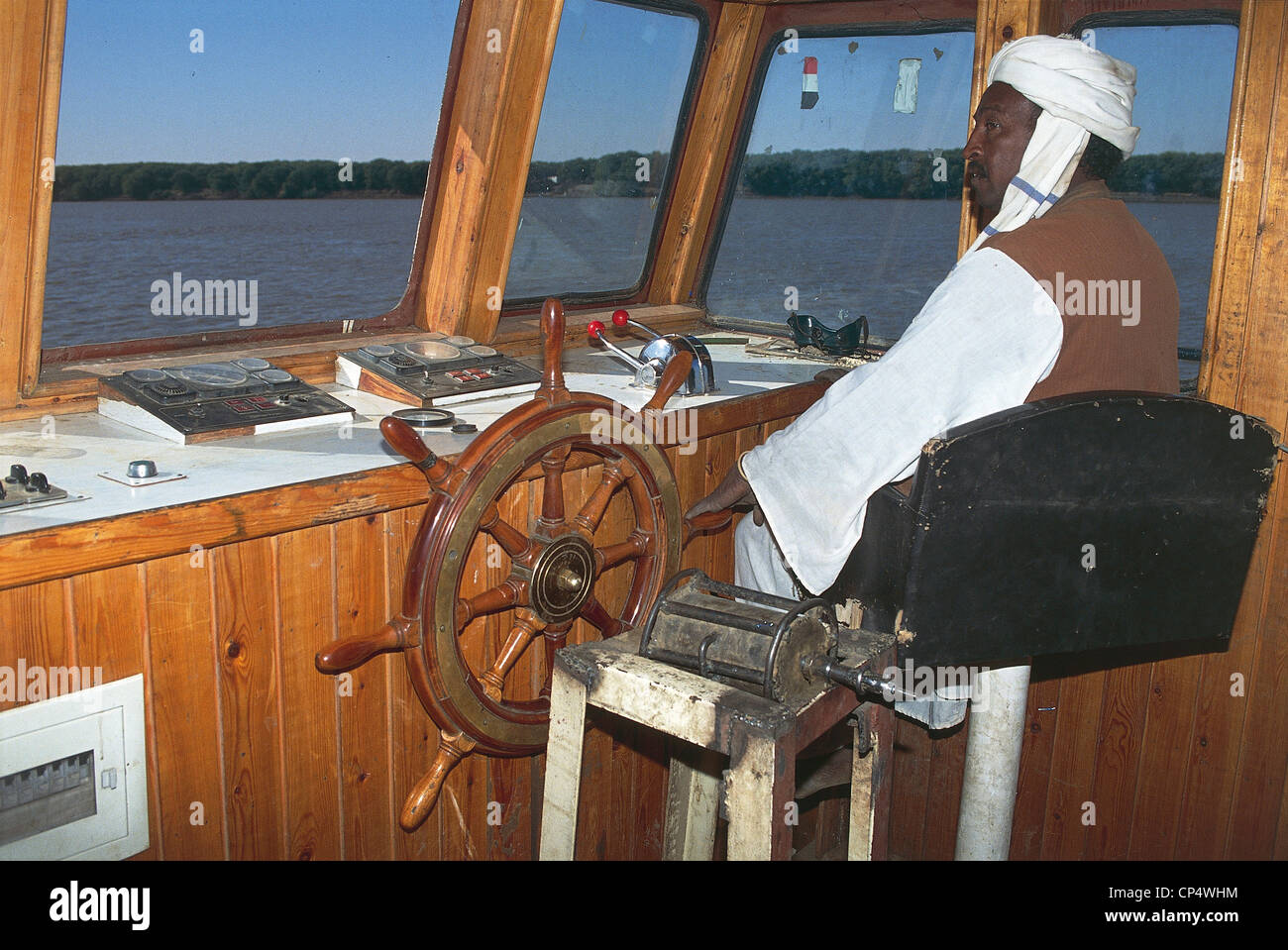Sudan, The Nile Ferry Pilot Stock Photo - Alamy