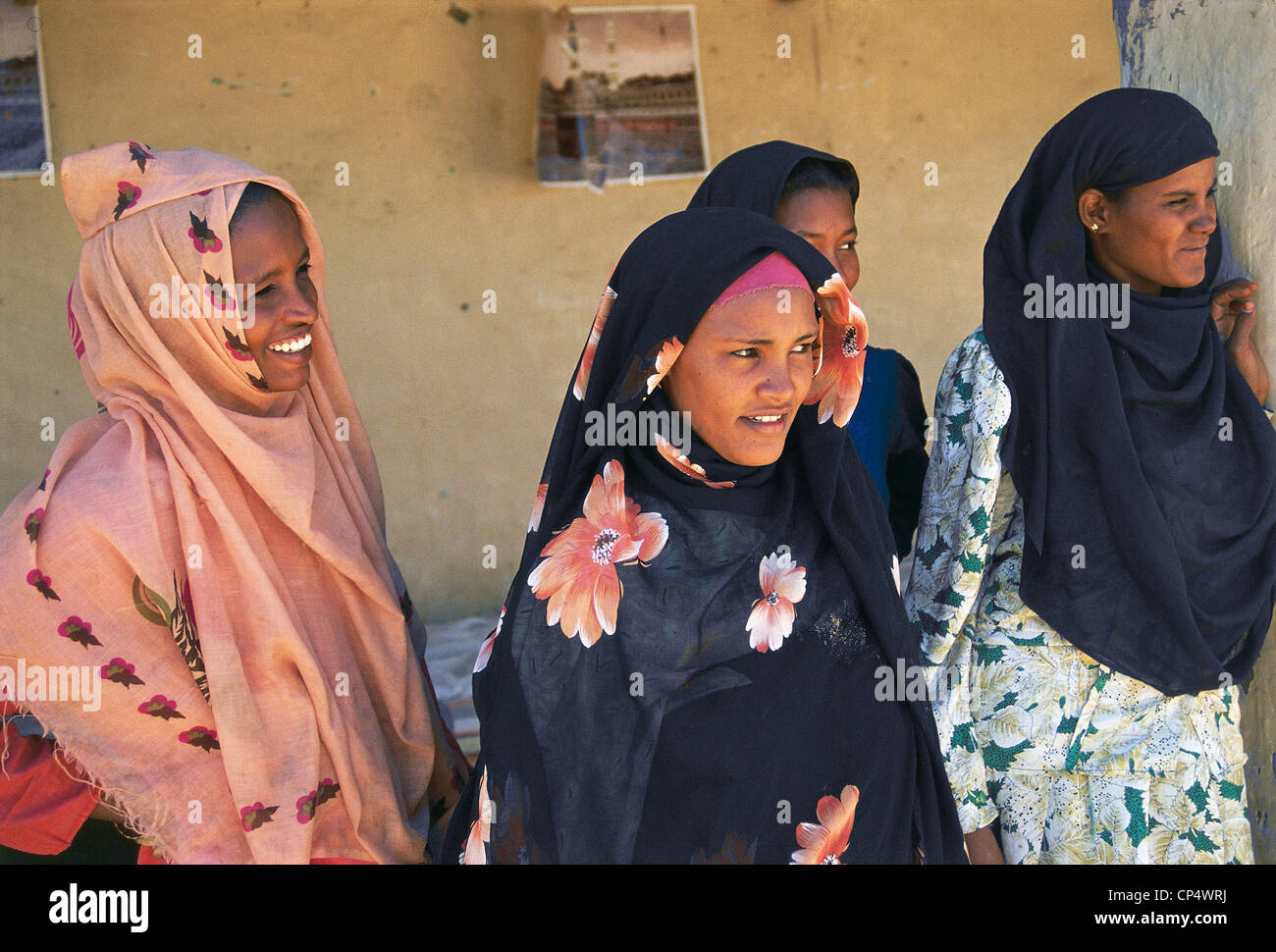 Sudan - Nubia - Village of Dongola Dongola and old. Young women Stock ...