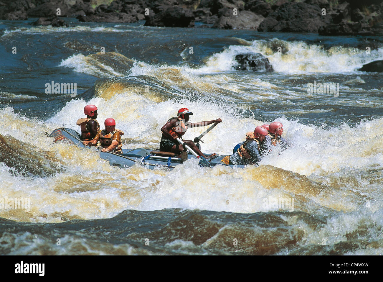 ZIMBABWE Victoria Falls Zambezi River Rafting Stock Photo - Alamy