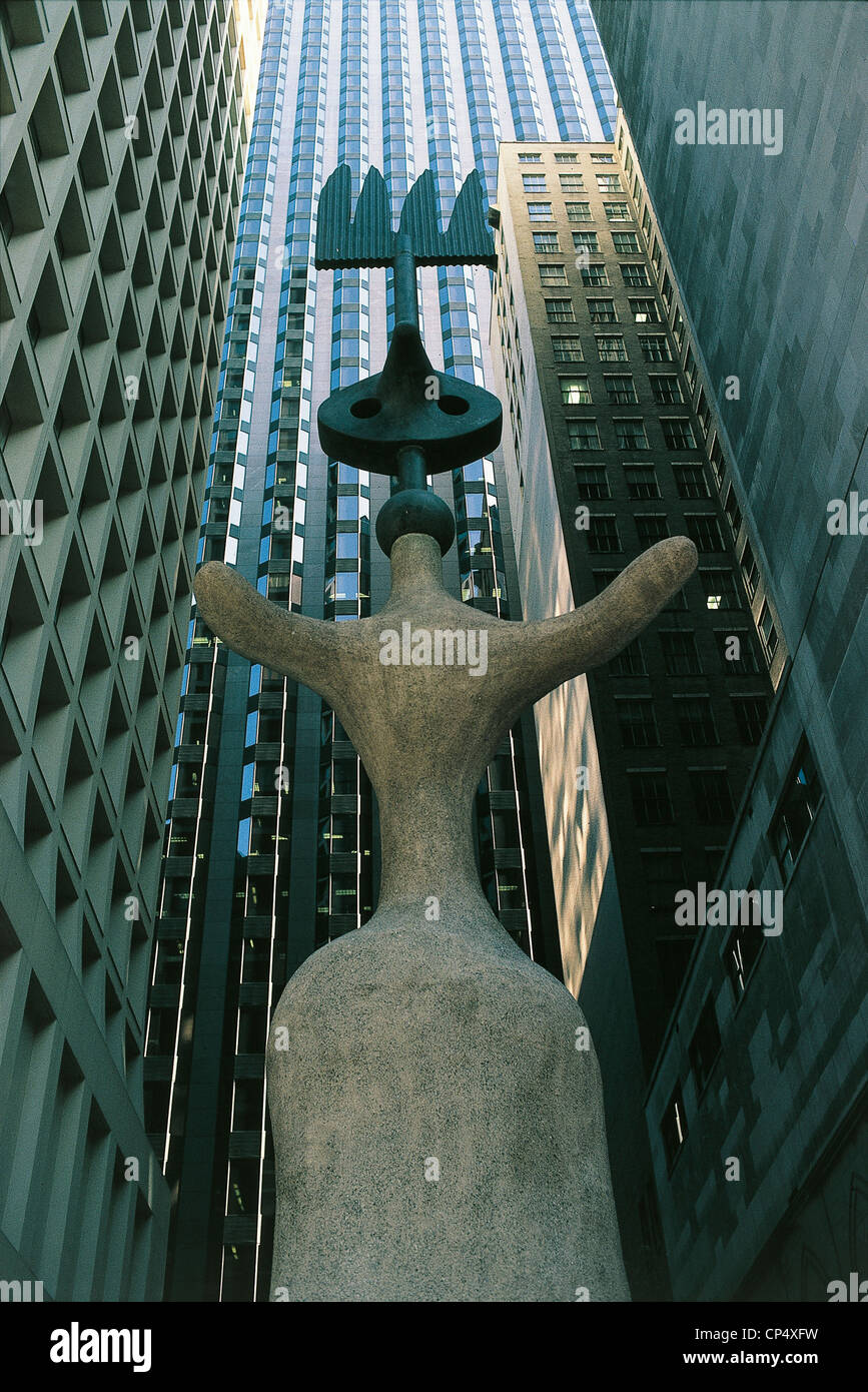 United States Of America Illinois Chicago Sculpture Miro ' Stock Photo ...