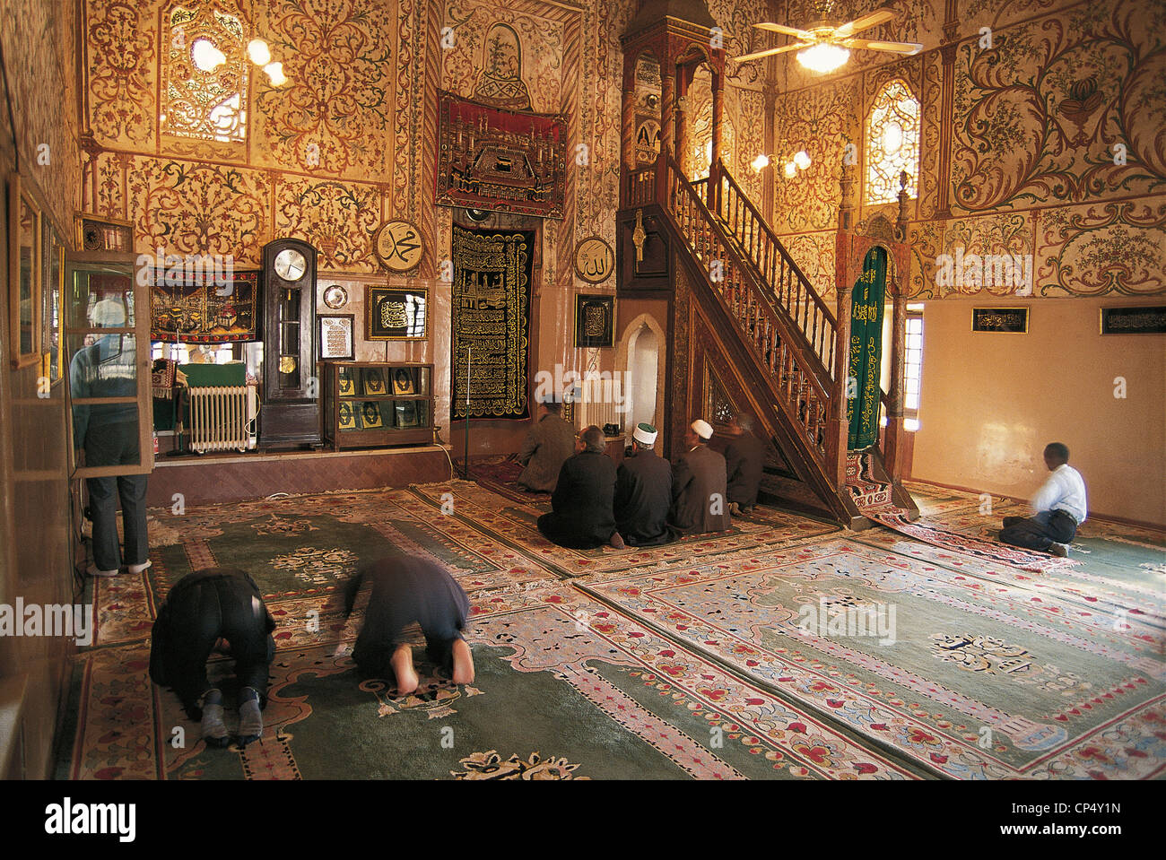 Albania - Tirana. Etehem Bey Mosque (1791-1821). Internal Stock Photo ...