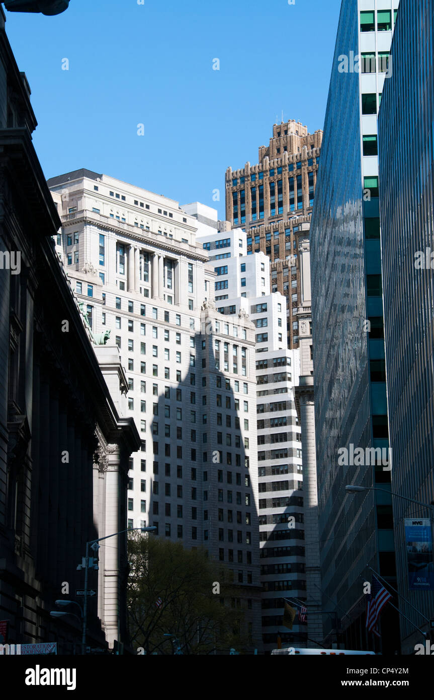 New York City buildings shadows Stock Photo - Alamy