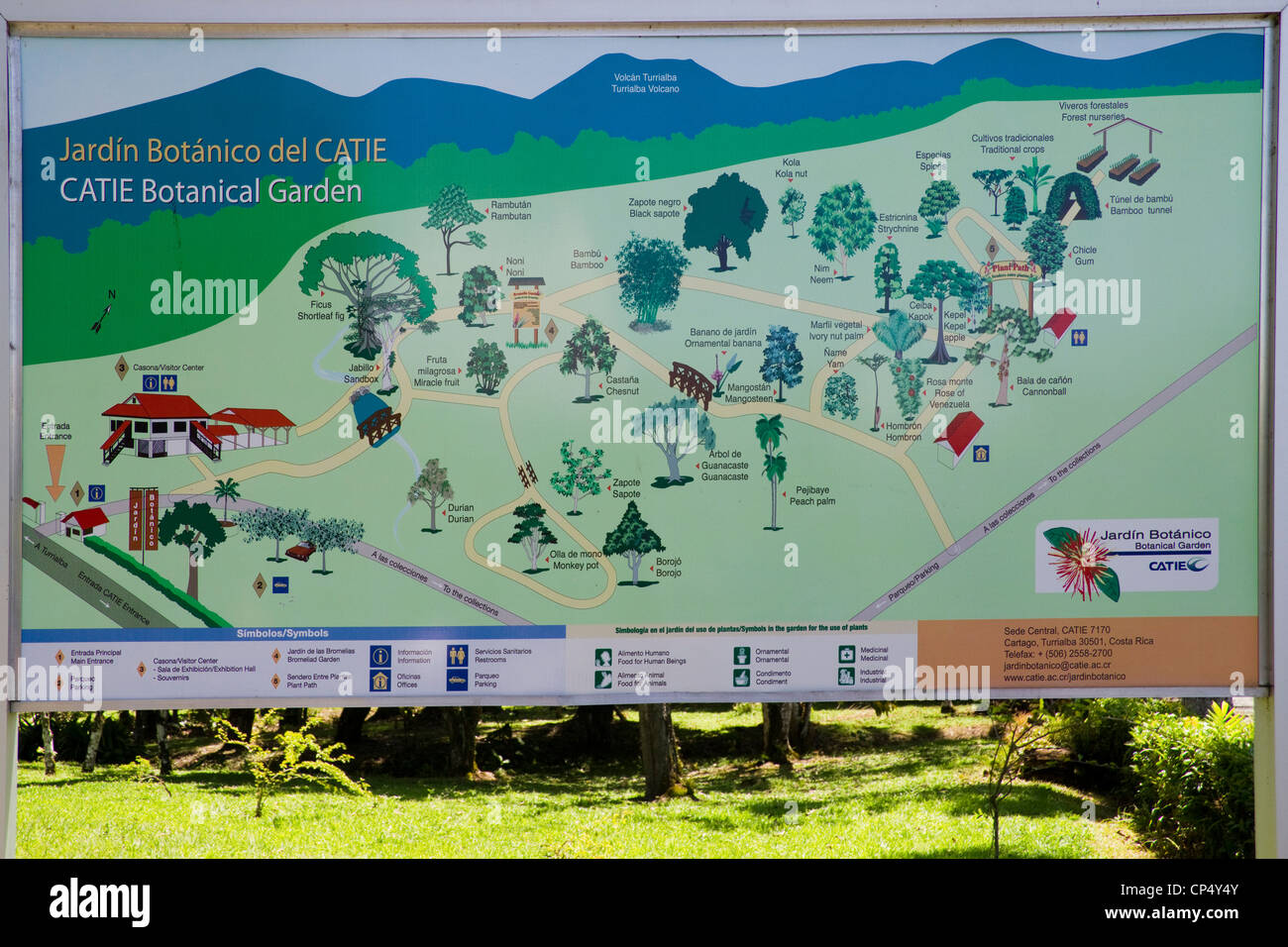 Map of the research centre CATIE (Centro Agronómico Tropical de ...