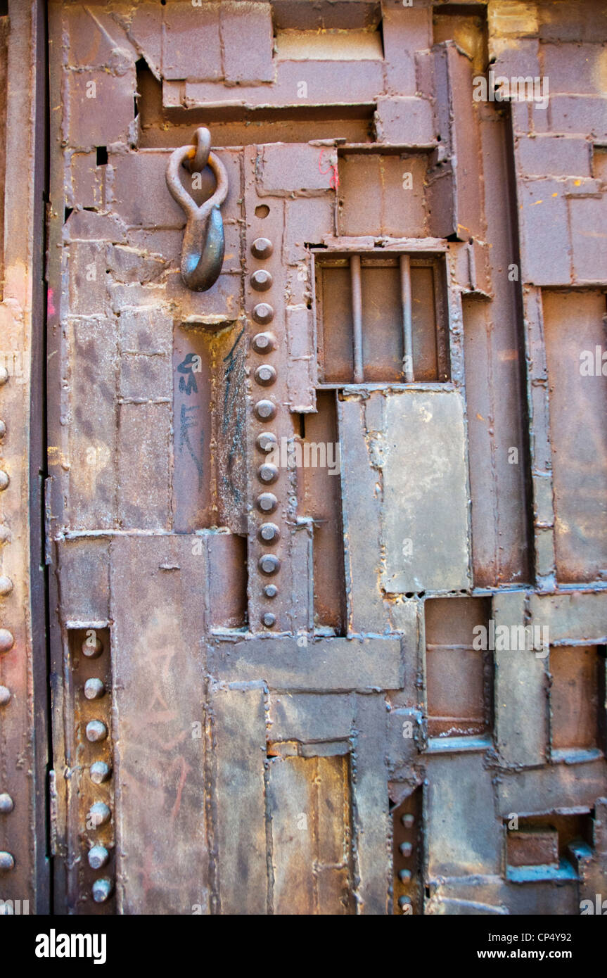 heavy duty industrial metal door Stock Photo - Alamy