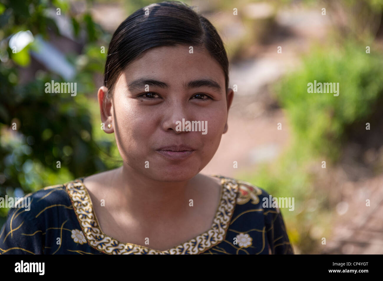 Portrait of a woman in Pein Ne Bin village Shan, Myanmar Stock Photo ...