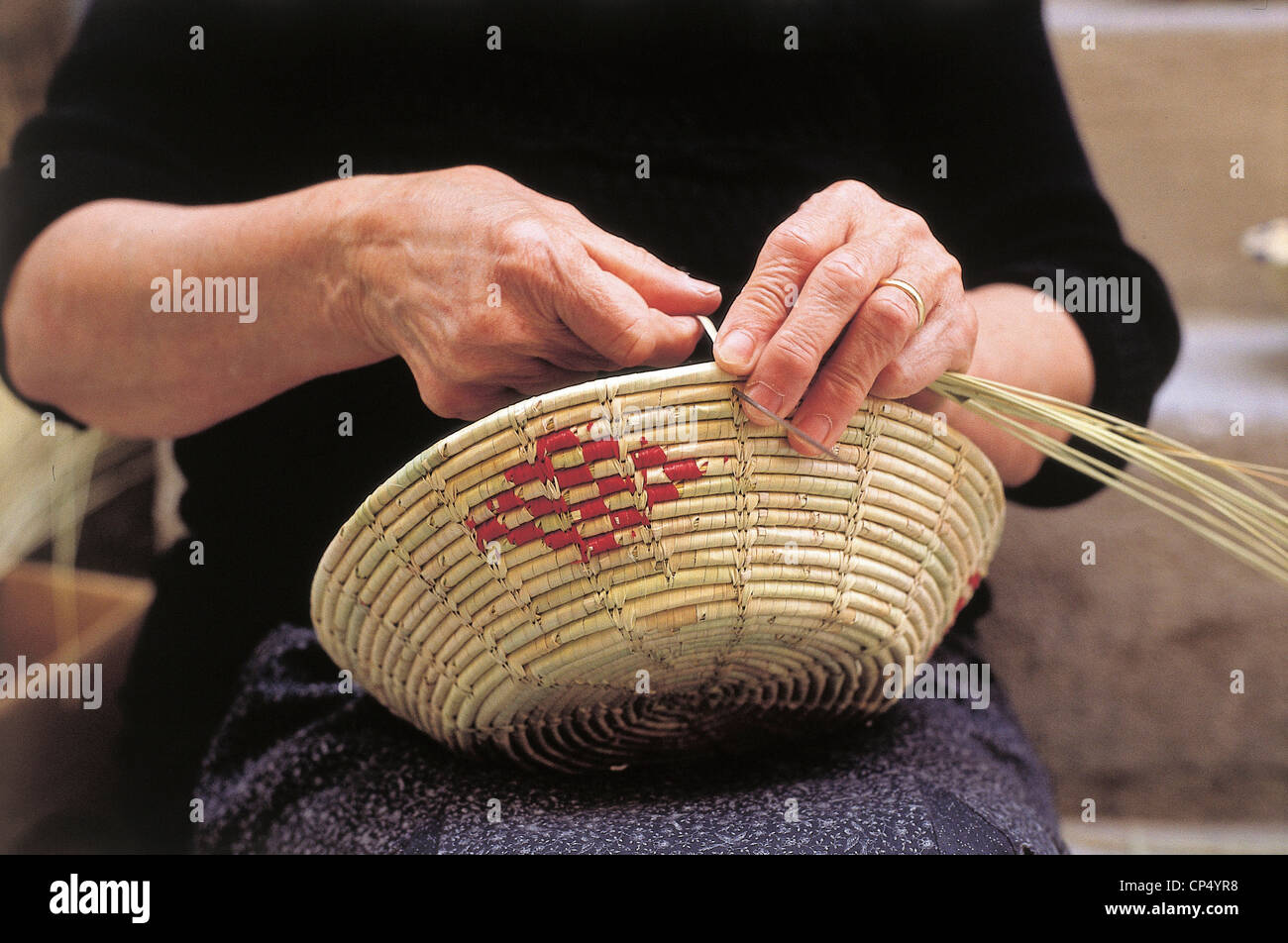 Sardinia Castelsardo Crafts Giuncano Stock Photo - Alamy