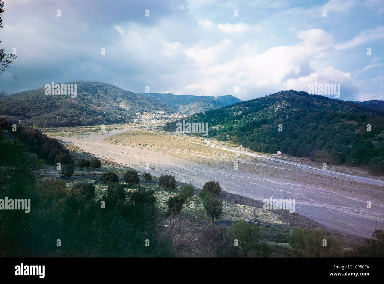 Panorama With Ion Calabria Moat Fiumara S. Elia Stock Photo - Alamy
