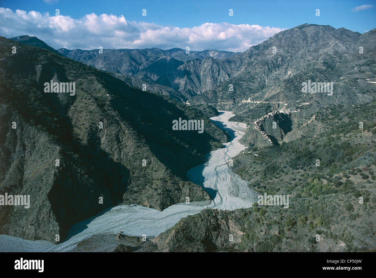 Calabria - Aspromonte National Park - La Fiumara Amendolea against the ...