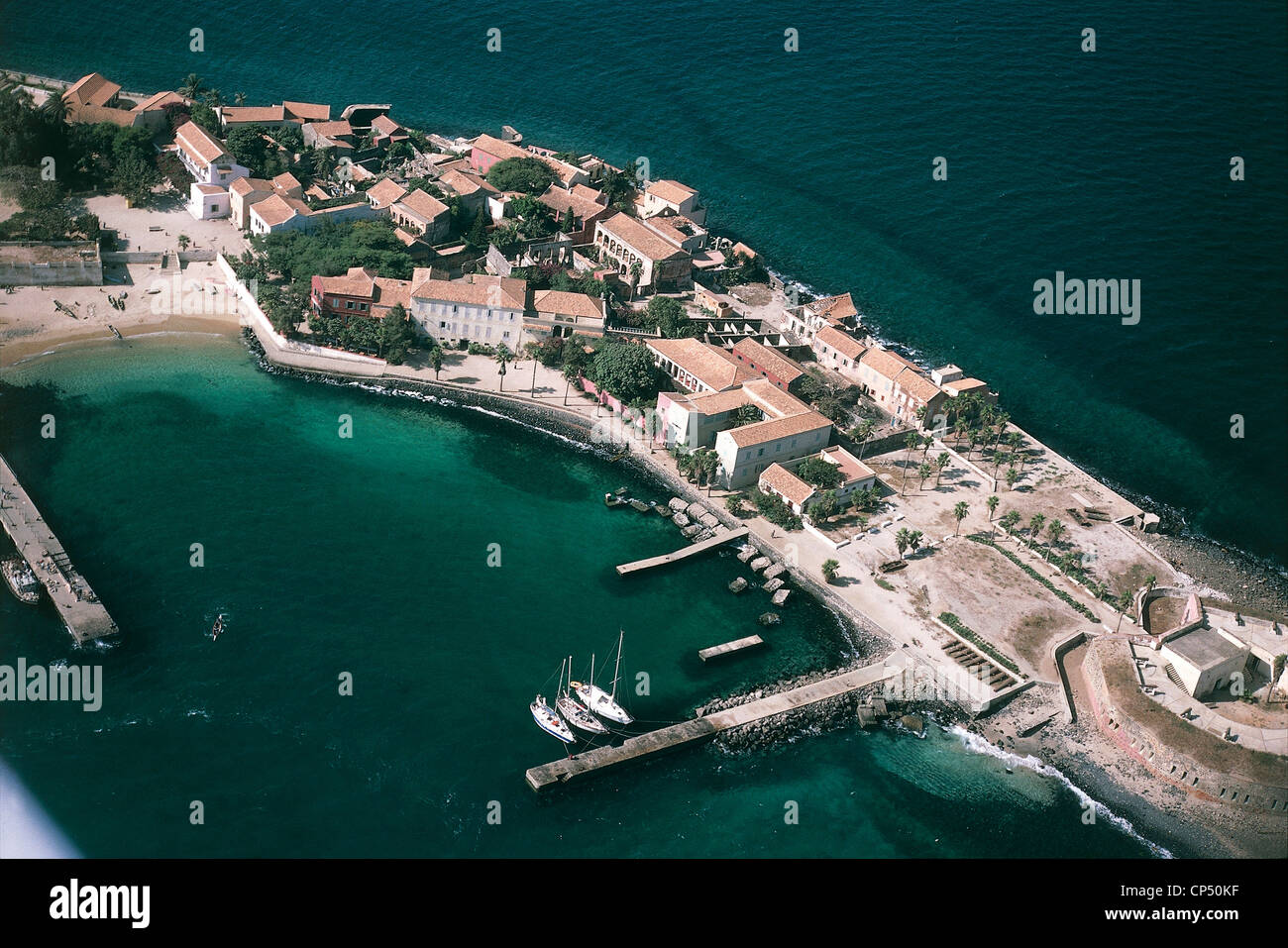 Senegal - Goree Island. Aerial view Stock Photo - Alamy