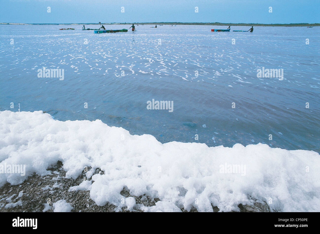 Senegal - Dakar North - Lake Rosa (or Pink Lake Retba). Saline Stock ...