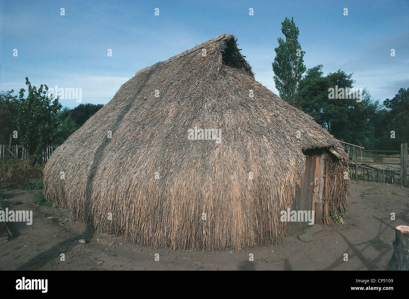 Chile - A "Ruca" typical house of the Indian Arauca Stock Photo - Alamy
