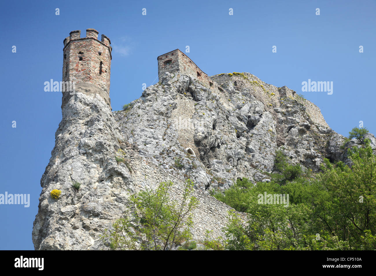 Ruins of castle Devin. Slovakia Stock Photo - Alamy