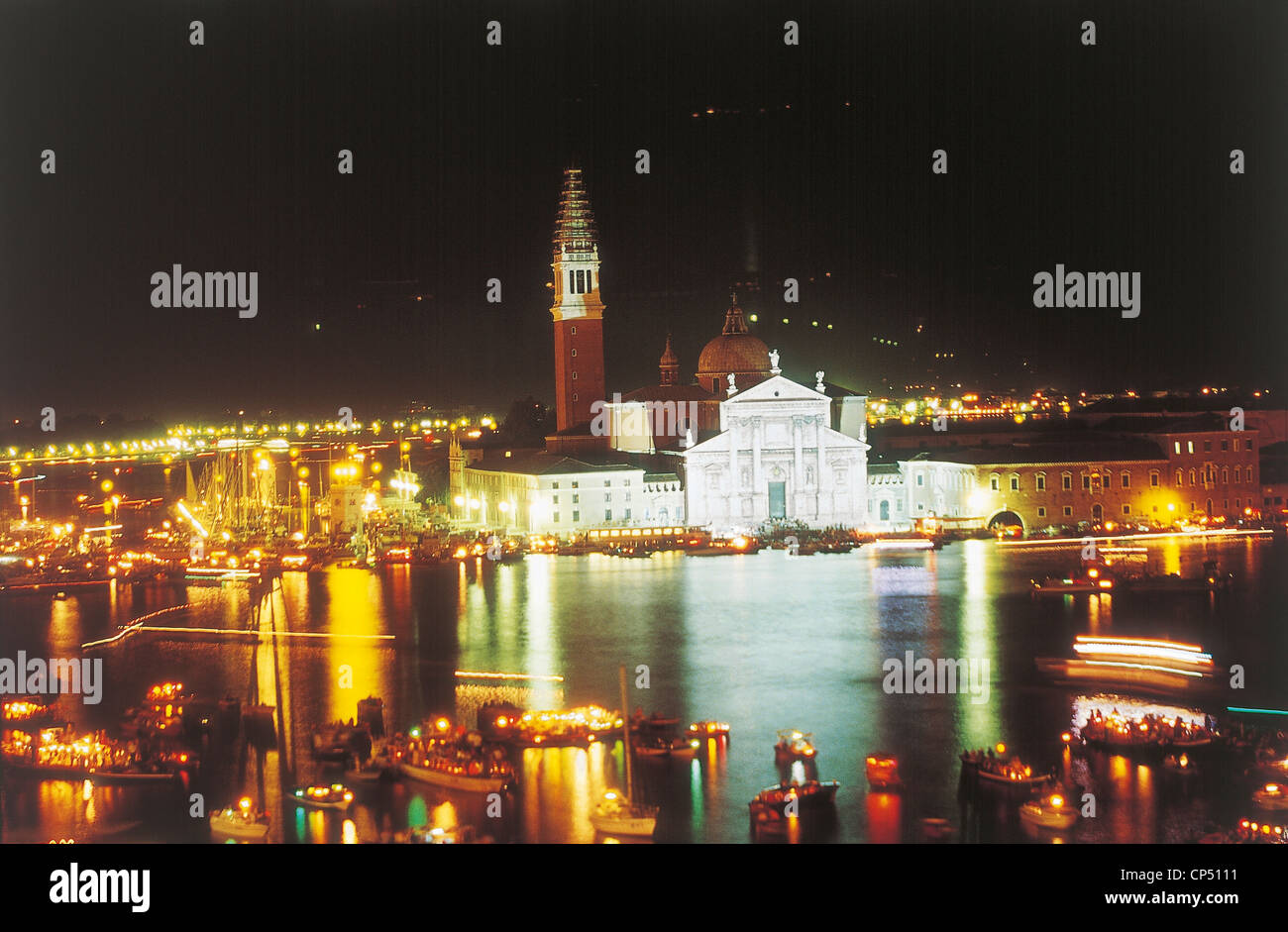 Veneto - Venice, Feast of the Redeemer. Night Stock Photo - Alamy