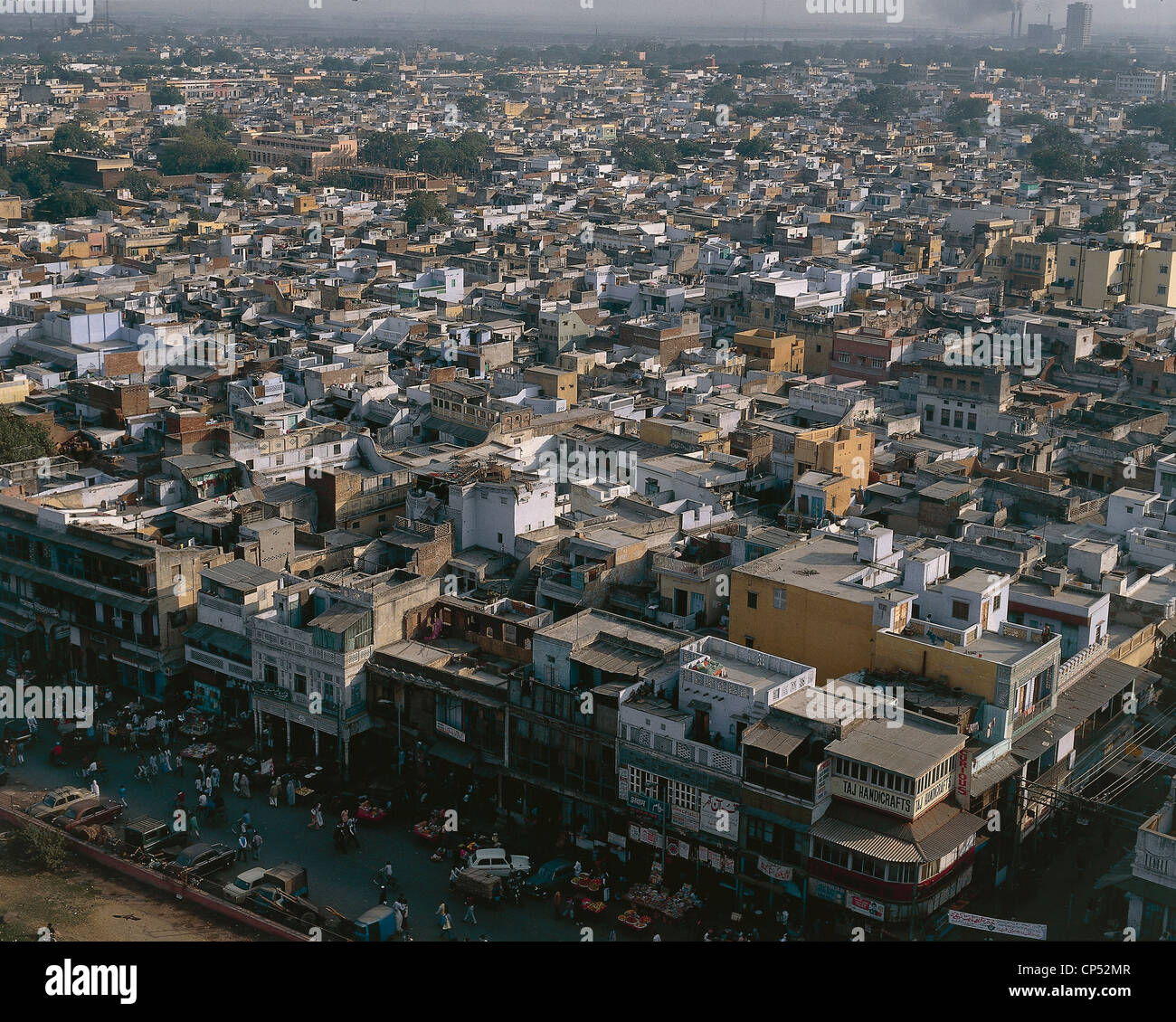India - Delhi, Old Town. Aerial view Stock Photo - Alamy
