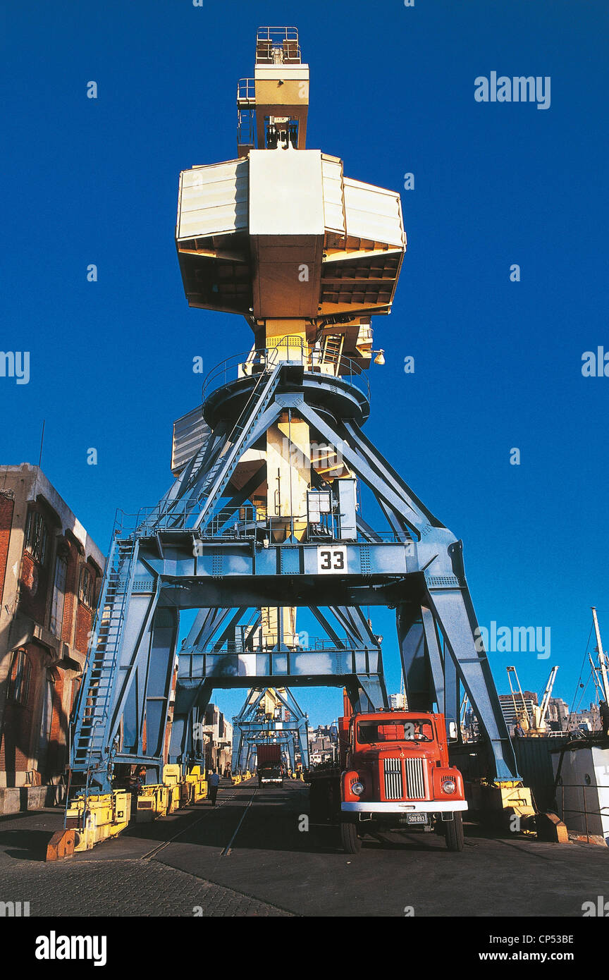 Uruguay - Montevideo, the port winch Stock Photo - Alamy
