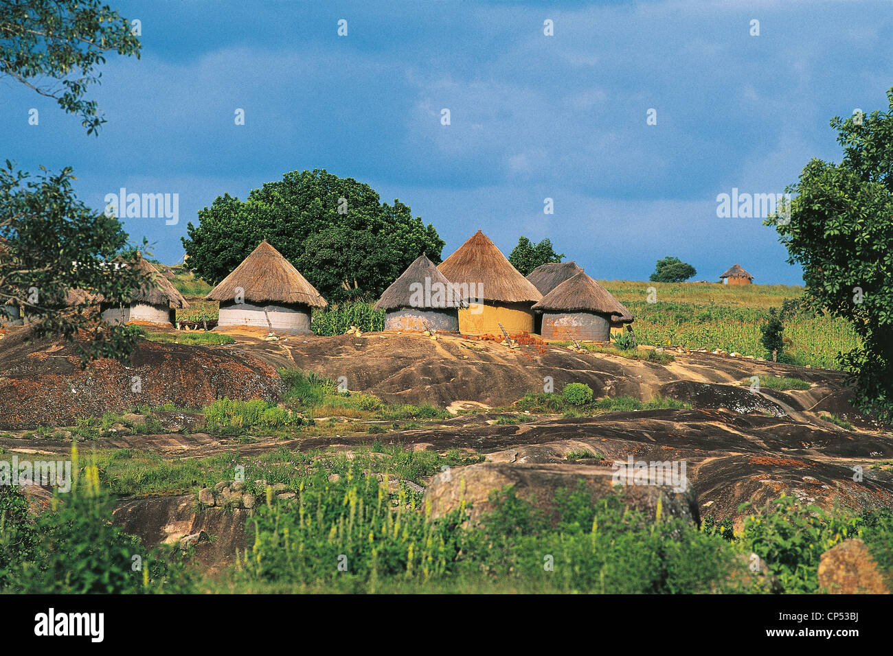 Great Zimbabwe Zimbabwe Traditional Huts Stock Photo - Alamy