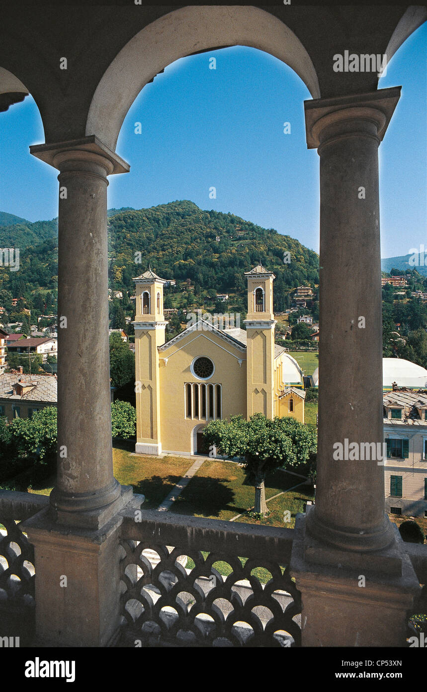 Piedmont - Torre Pellice (Turin). The Temple Valdese Stock Photo - Alamy