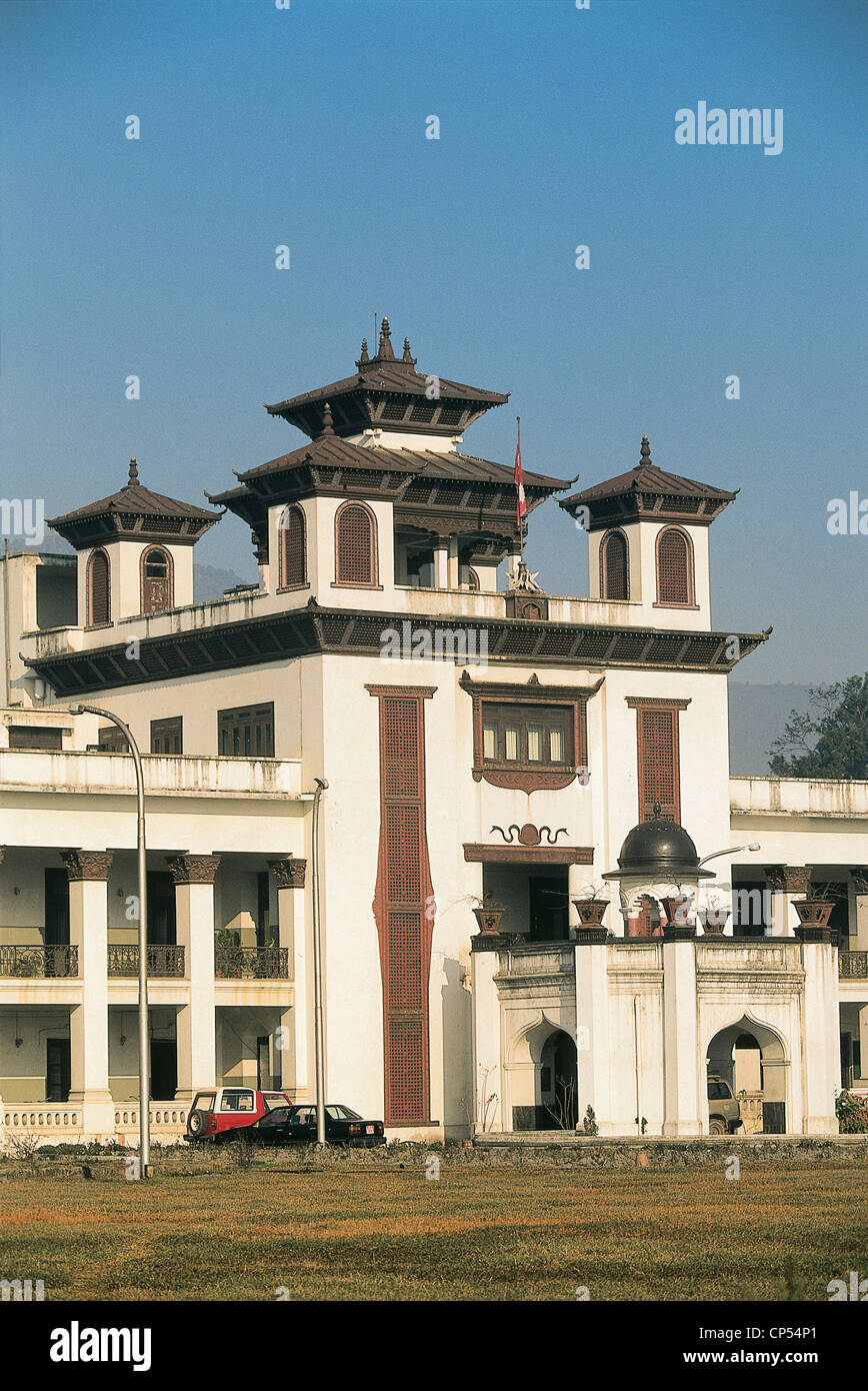 Nepal - Kathmandu. The former royal palace Bahadur Bhawan Stock Photo ...