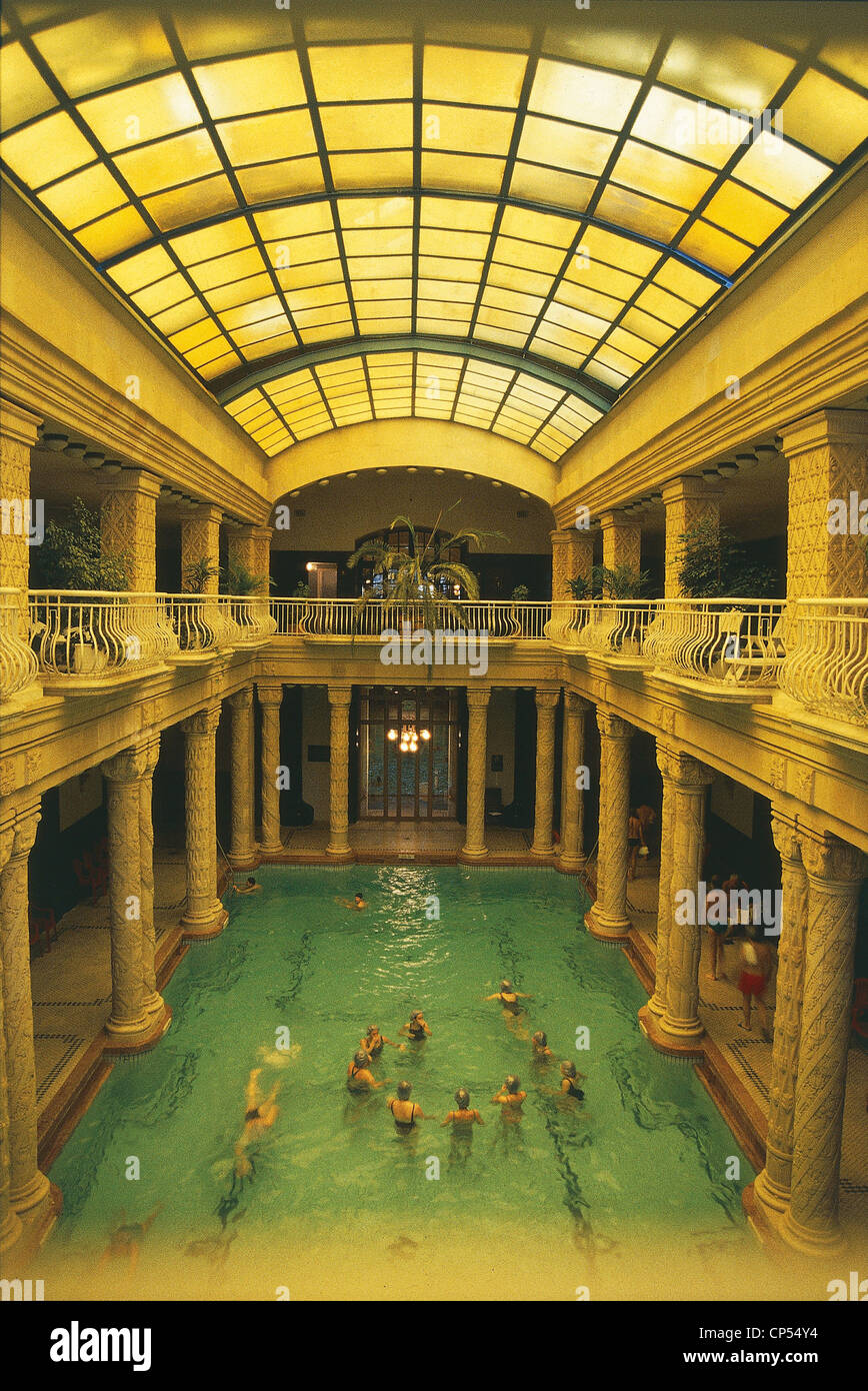 Hungary - Budapest - Buda, Gellert Hotel Spa. Thermal baths, Art ...