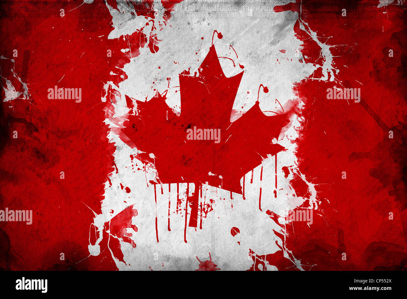 Grunge Canada flag, image is overlaying a detailed grungy texture Stock ...
