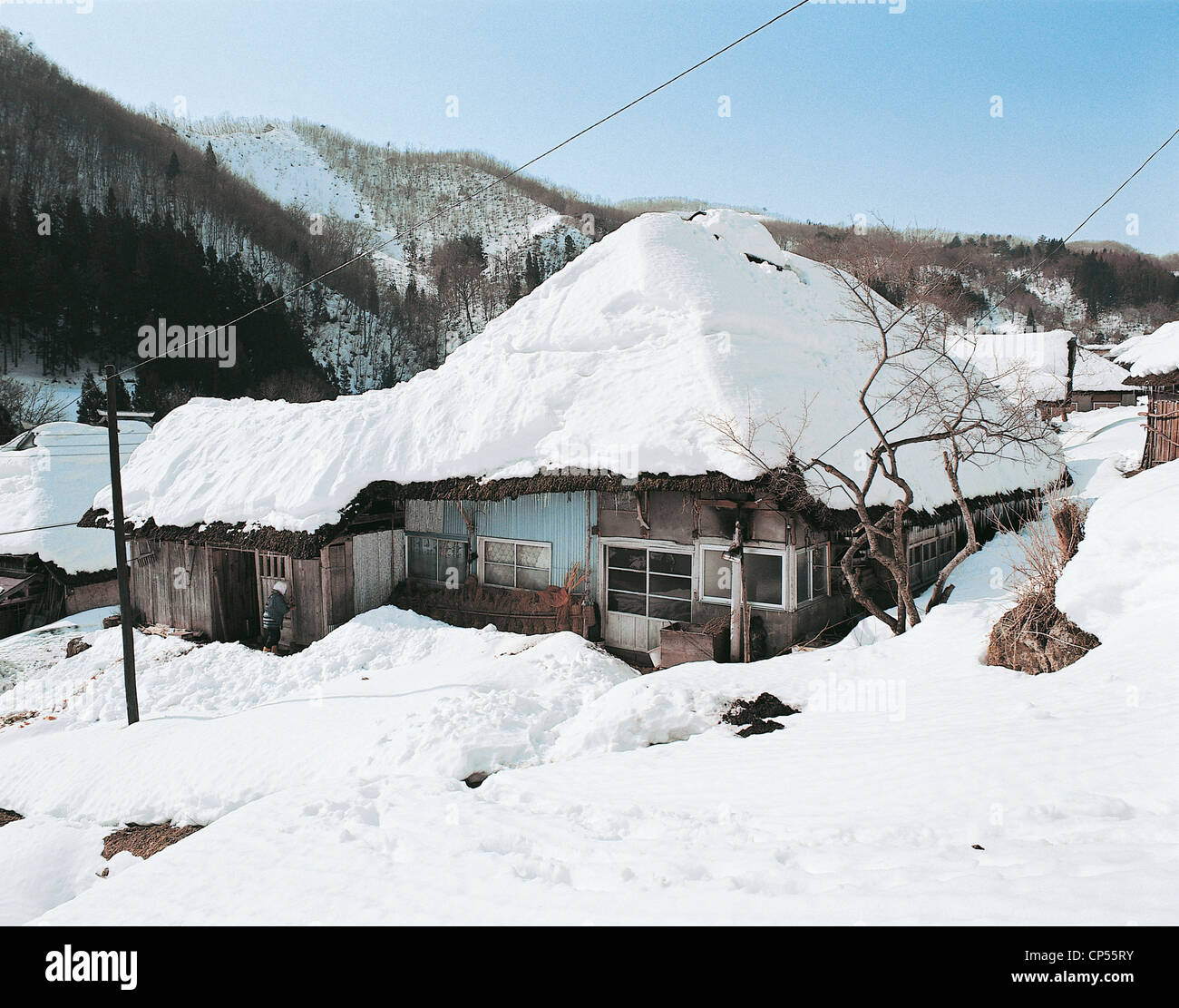 JAPAN FUKUSHIMA Ohsawa COUNTRY HOUSE IN THE SNOW Stock Photo - Alamy