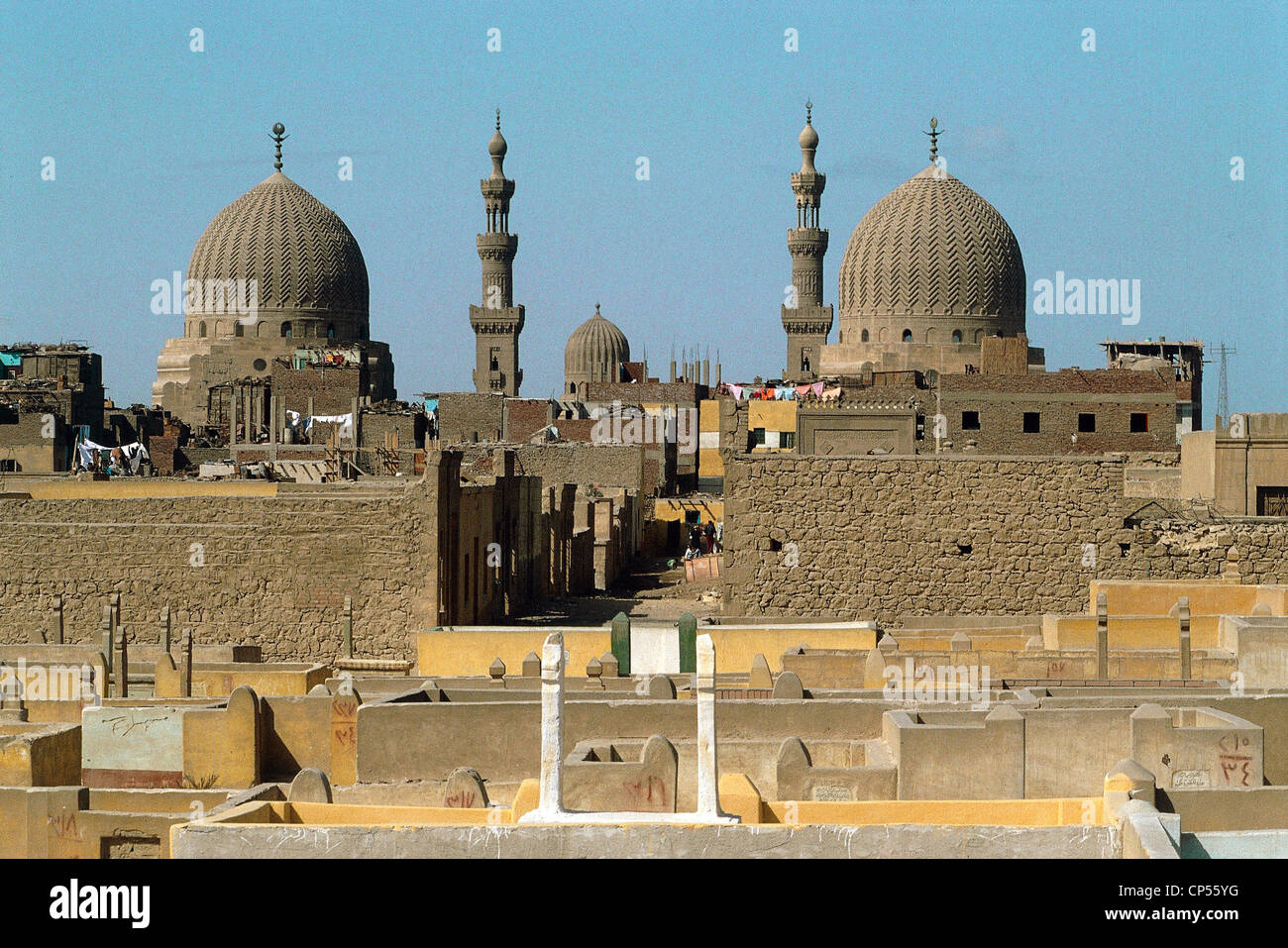 Egypt - Cairo - City of the Dead, domes and minarets of the mosque of ...