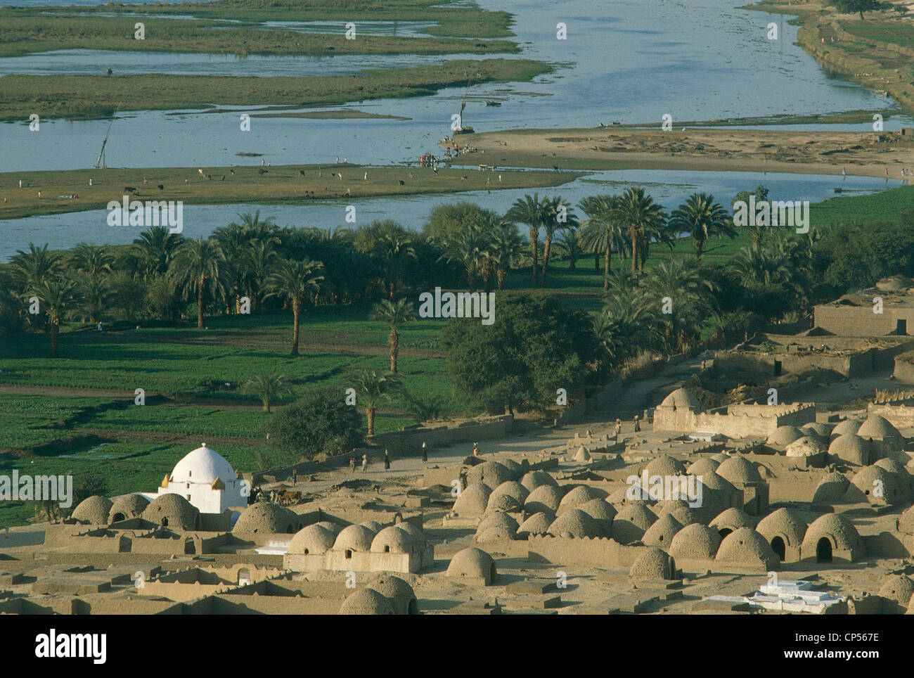Egypt - Muslim necropolis Villages along the River Nile near Minieh ...