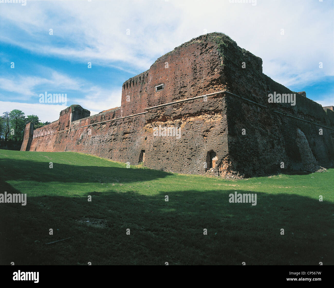 Piedmont Novara Visconti-Sforza THE CASTLE WALLS Stock Photo - Alamy