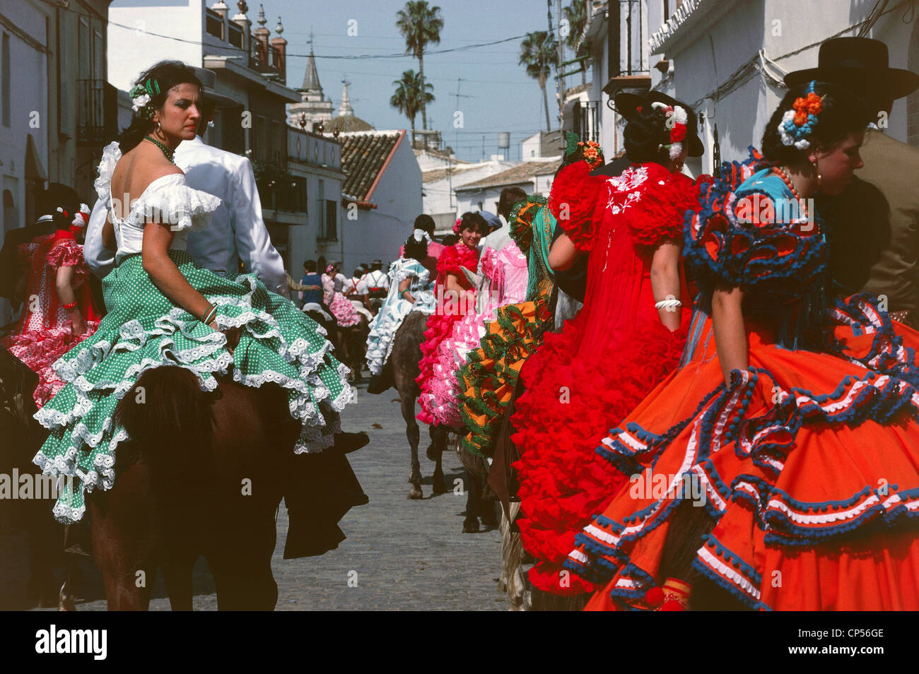 Spain - Andalusia - Almonte. Pilgrimage to Our Lady of Rocio (del Rocio ...