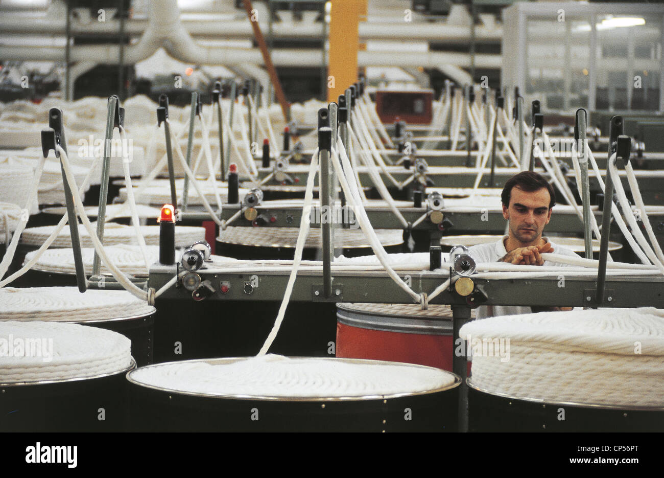 LOMBARDY, TEXTILE INDUSTRY, MODERN SPINNING: HANGING ON TAPE RACK ...