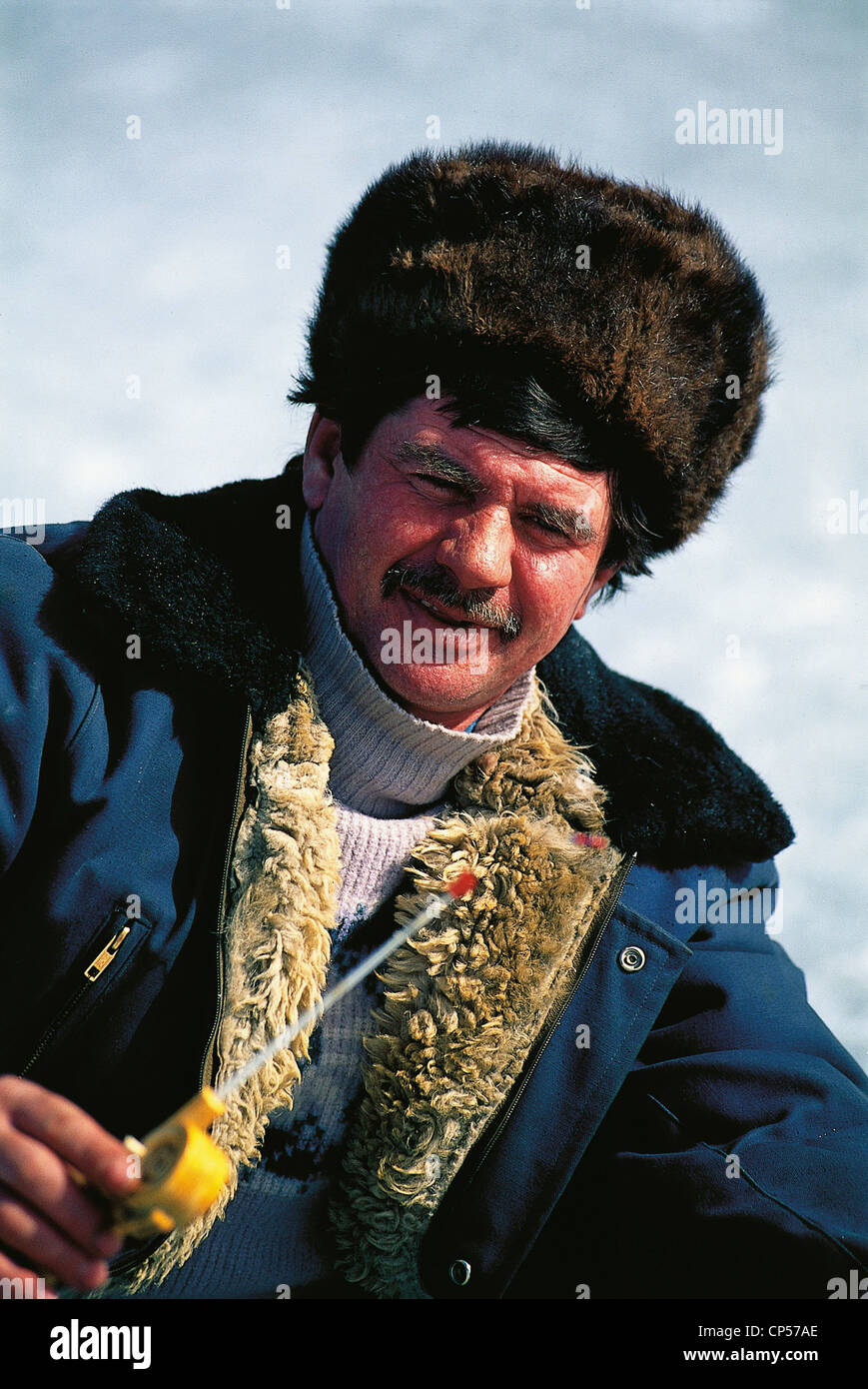 Ice fisherman portrait hi-res stock photography and images - Alamy