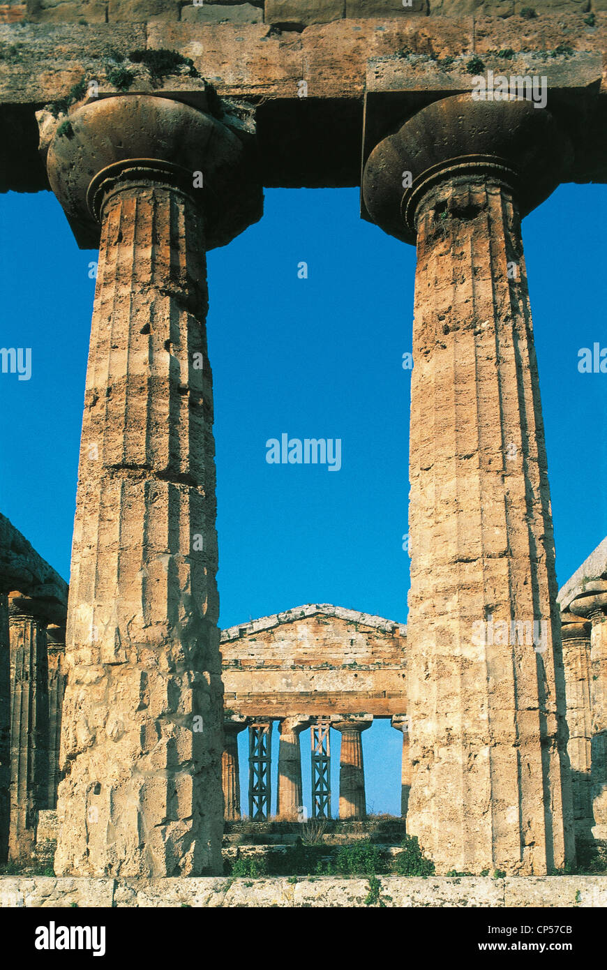 Campania Paestum Temple of Ceres Stock Photo - Alamy
