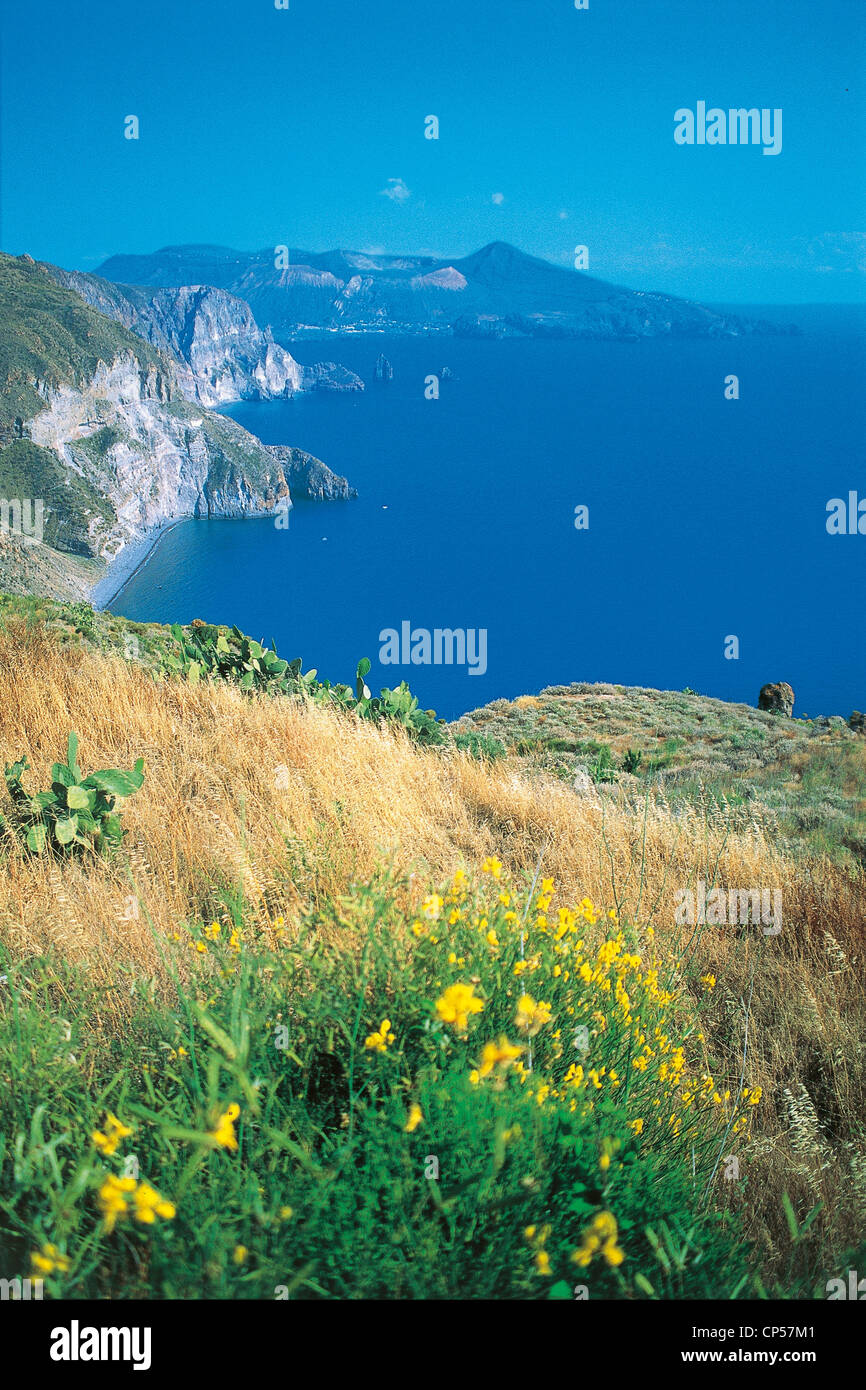 Sicily Aeolian Islands Lipari Island VIEW ON VOLCANO Stock Photo - Alamy