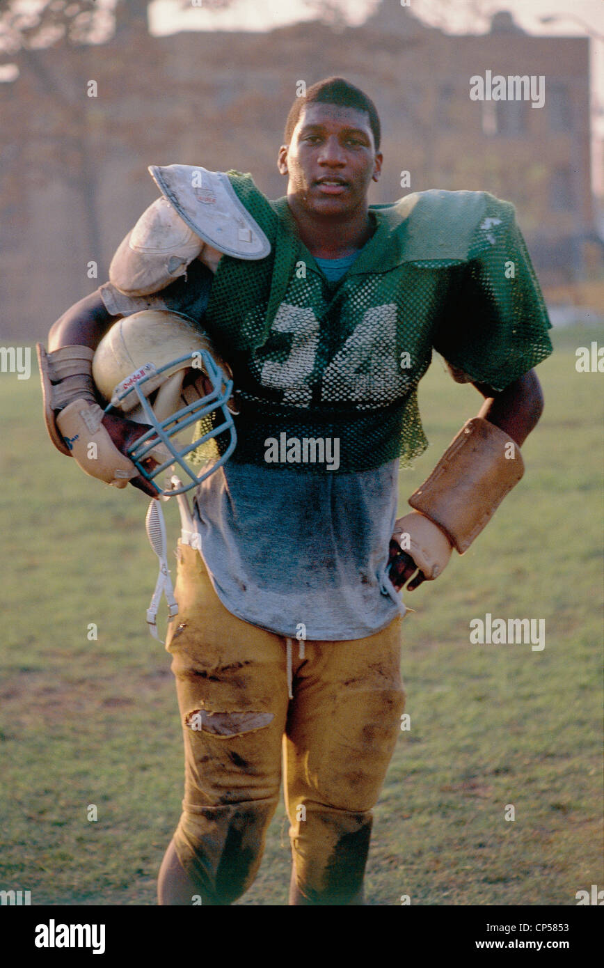 USA - Michigan - Detroit. American football player at Wayne University ...