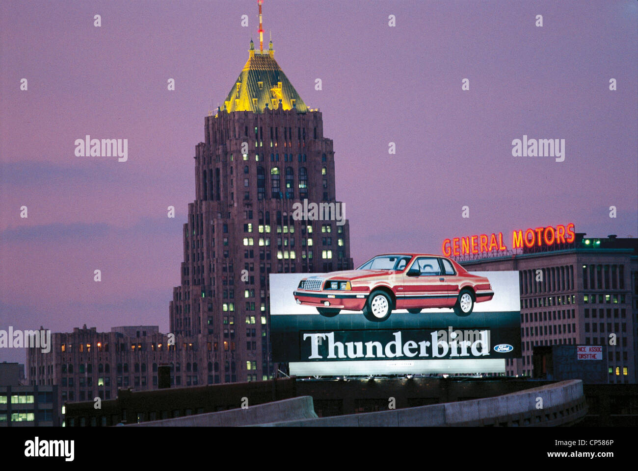 United States Of America Michigan Detroit Advertising 'Car Near The ...