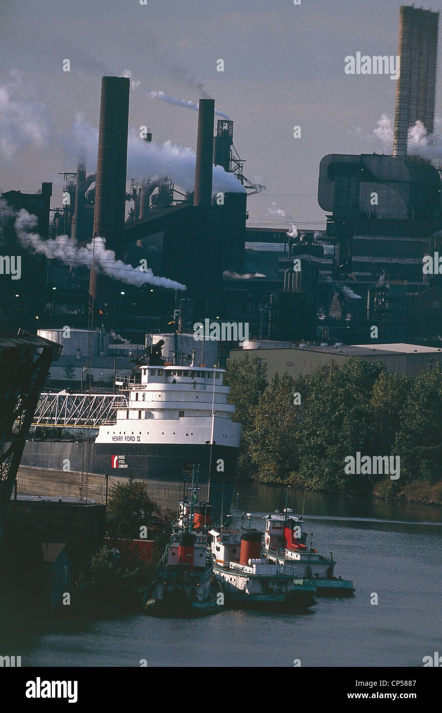 USA - Michigan - Detroit, Ford's River Rouge auto industry Stock Photo ...