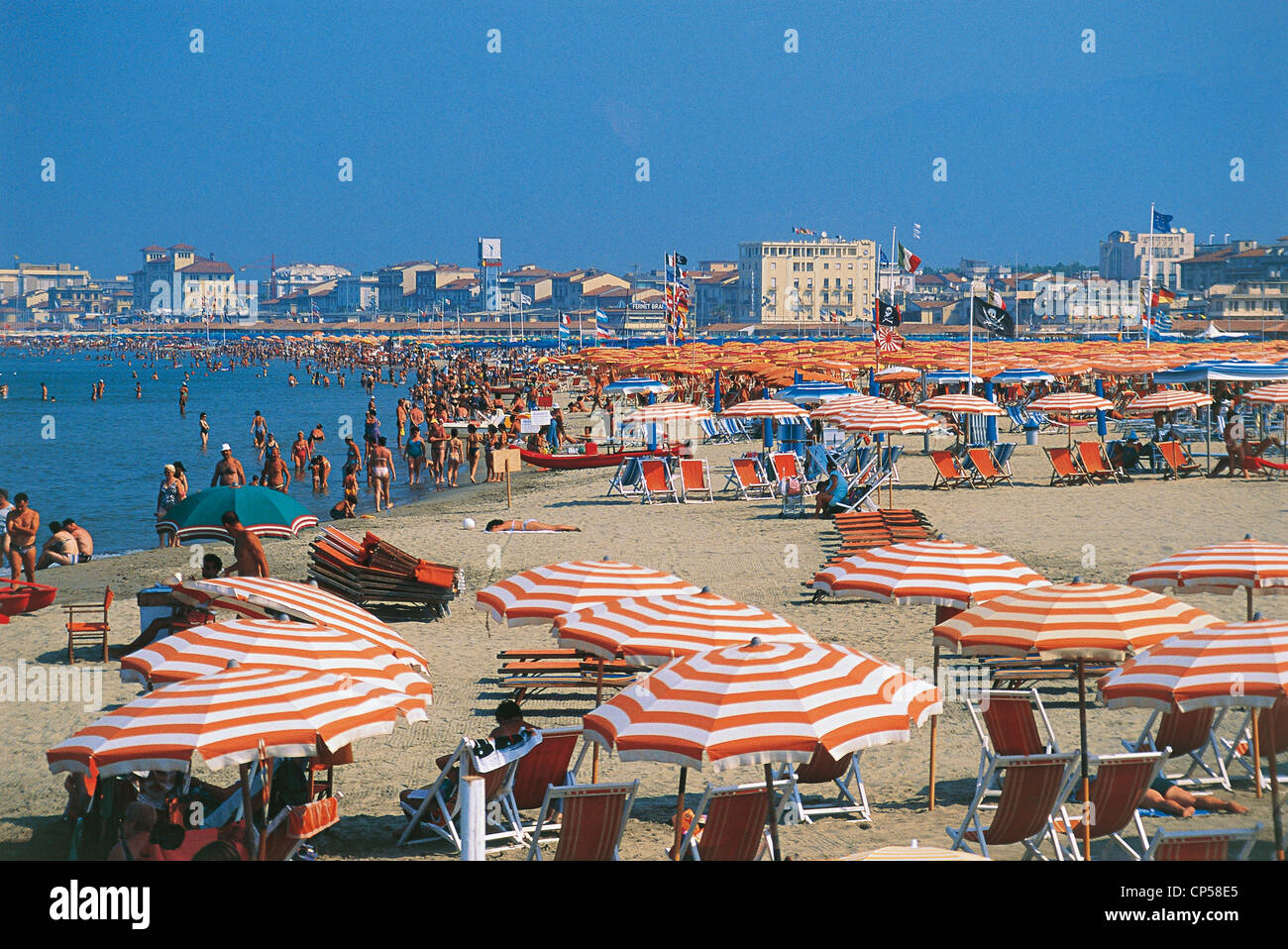 Tuscany - Viareggio (Lu). West coast beach Stock Photo - Alamy