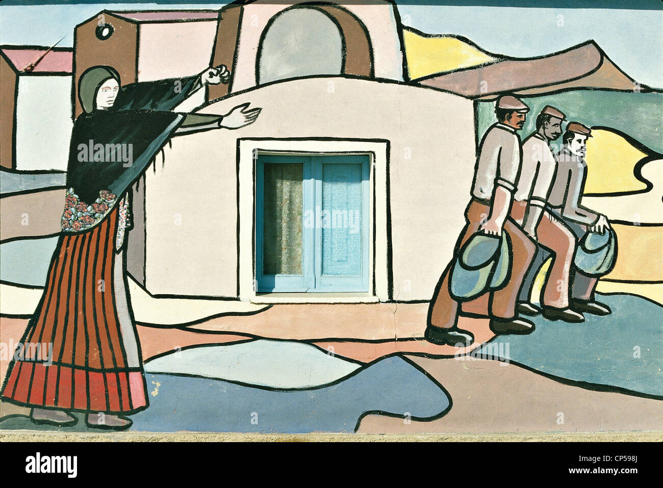 SARDINIA, MARMILLA, Villamar (CA) MURALS Stock Photo - Alamy